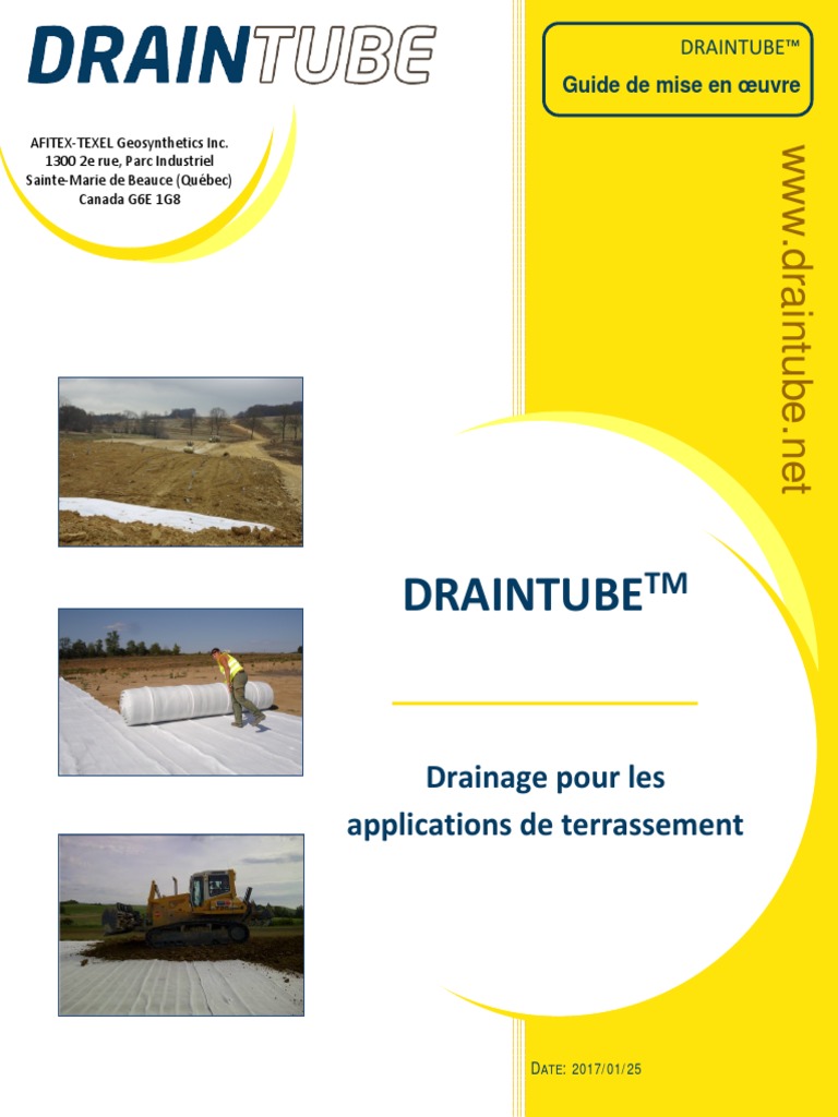 Draintube Terrasement Guide Mise en Oeuvre | PDF