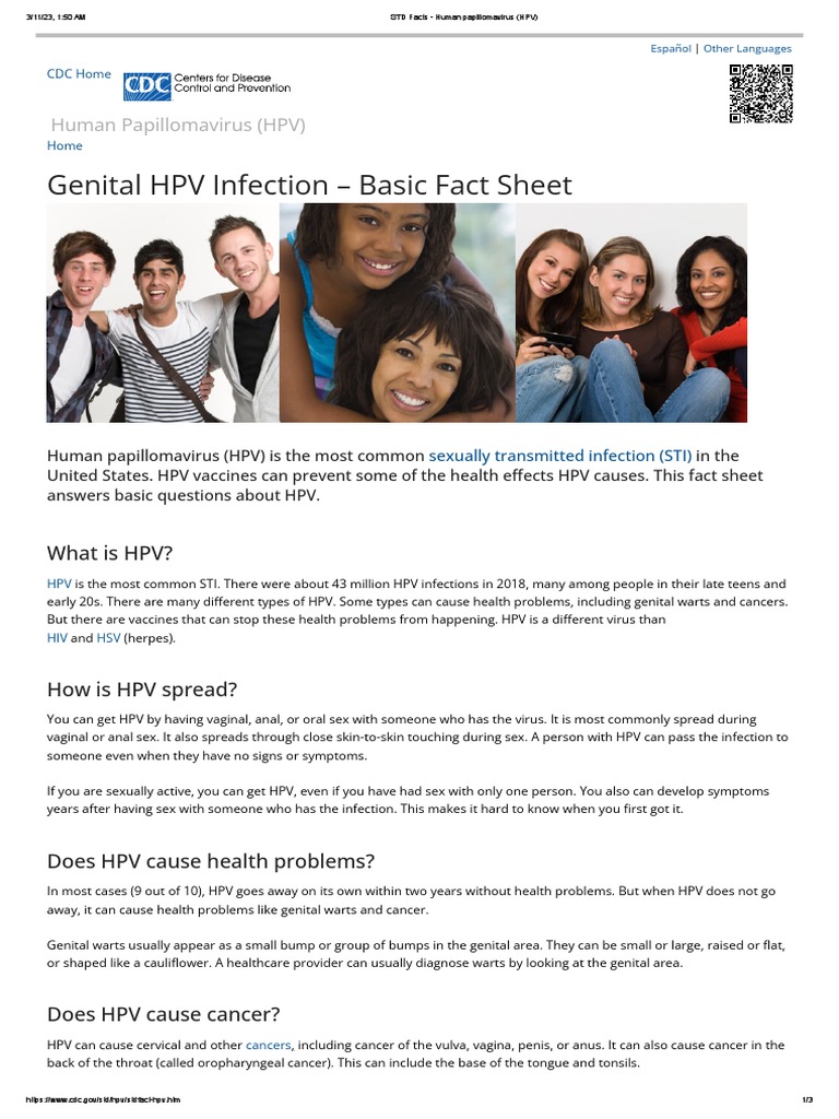 HPV Facts: Risks, Vaccines, and Prevention | PDF | Cervical Cancer ...