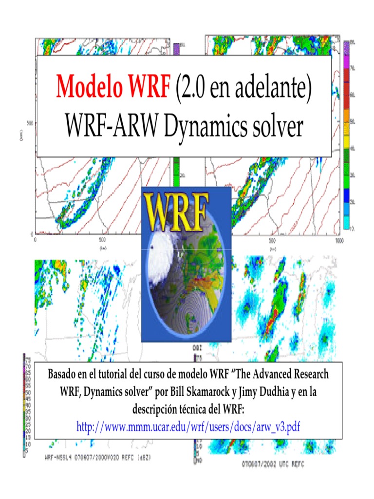 Modelo WRF (2.0 en Adelante) WRF-ARW Dynamics Solver PDF | PDF | Ecuaciones | Capa límite