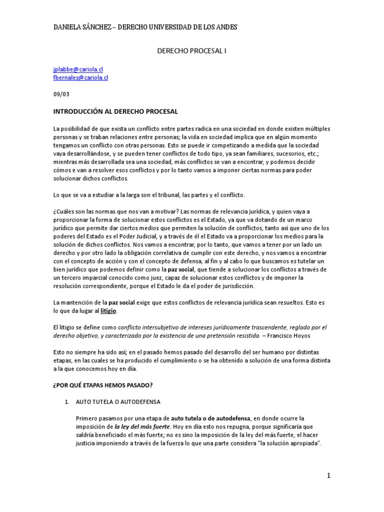 Derecho Procesal I | PDF | Ley procesal | Jurisdicción