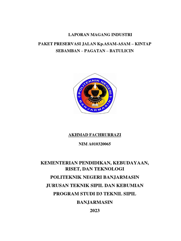 Preservasi Jalan Kp. Asam-Asam 2023 | PDF