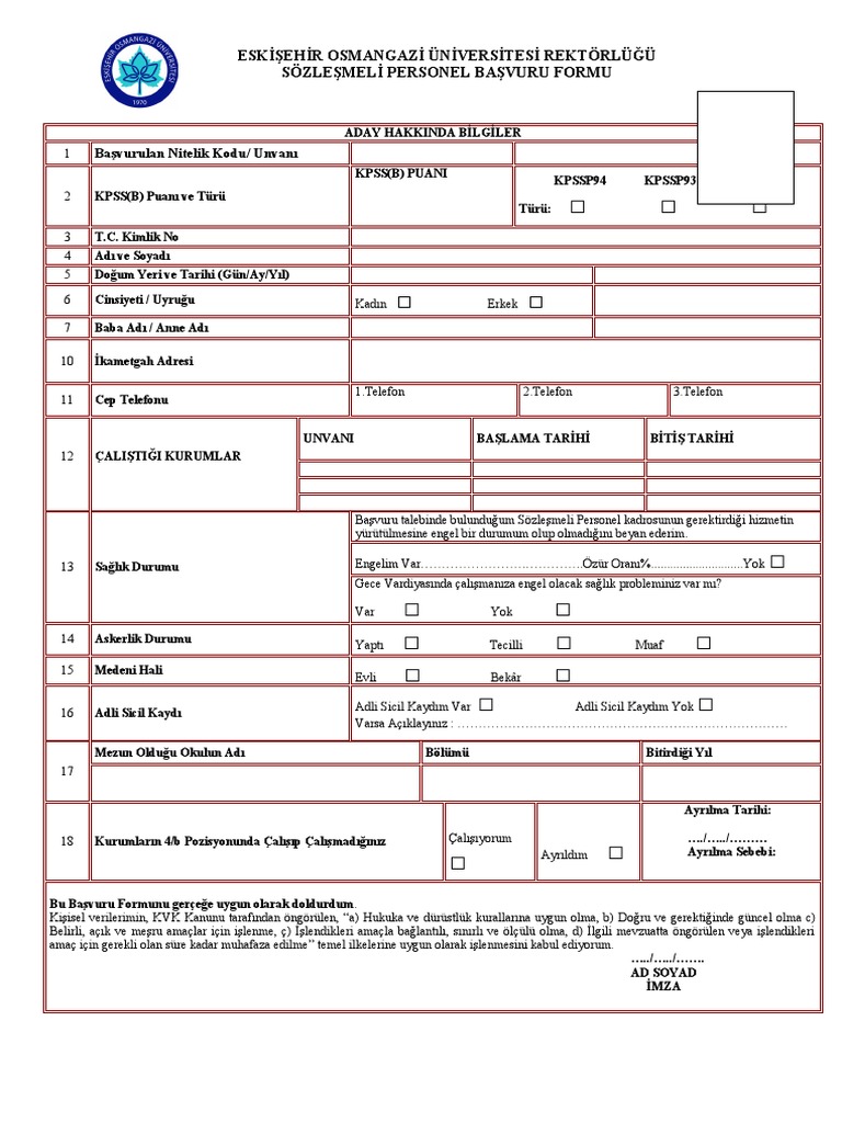 Başvuru Formu | PDF