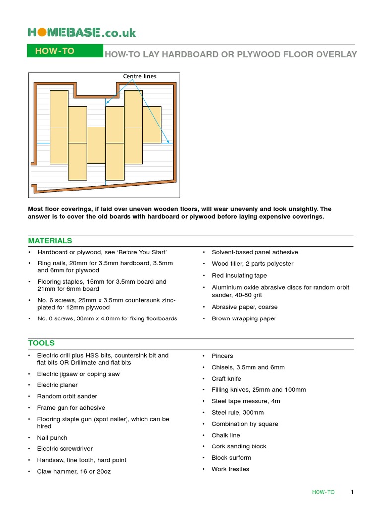 Laying Hardboard or Plywood Flooring | PDF | Flooring | Plywood