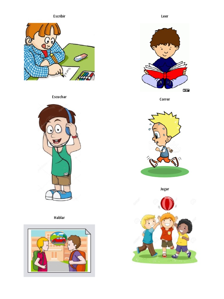 25 Verbos en Español Animado | PDF