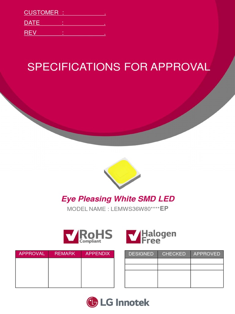 3030 - S36W SMD LED Datasheet | PDF | Light Emitting Diode ...