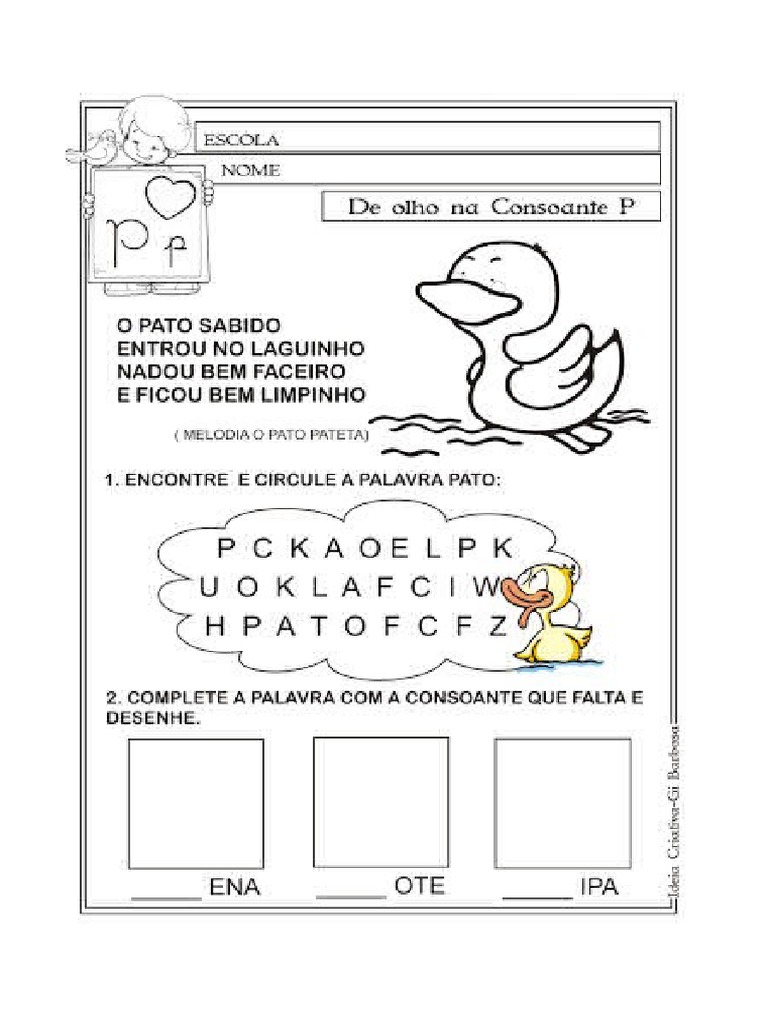 Atividade Letra P | PDF