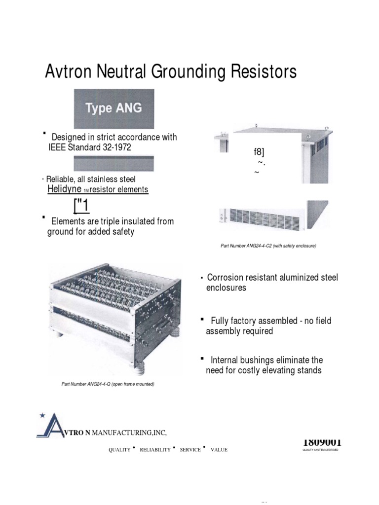 Avtron Neutral Grounding Resistors | PDF | Resistor | Transformer