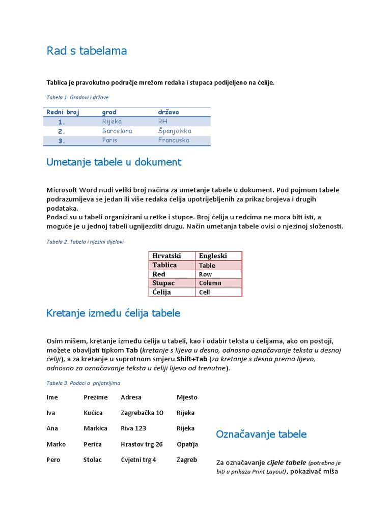 tablice-vjezba3 | PDF