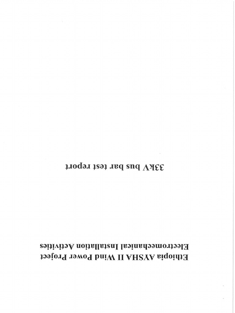 33kv BUSBAR High Voltage Test Report | PDF