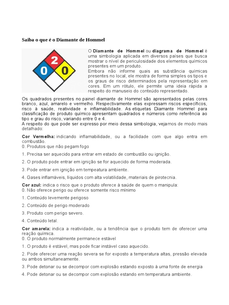 Diagrama Hommel | PDF | Química | Combustão
