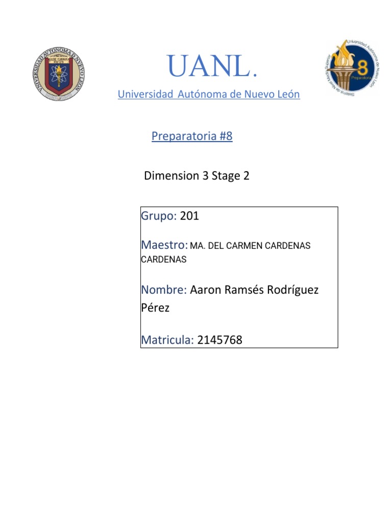 Dimension 3 Stage 2 | PDF