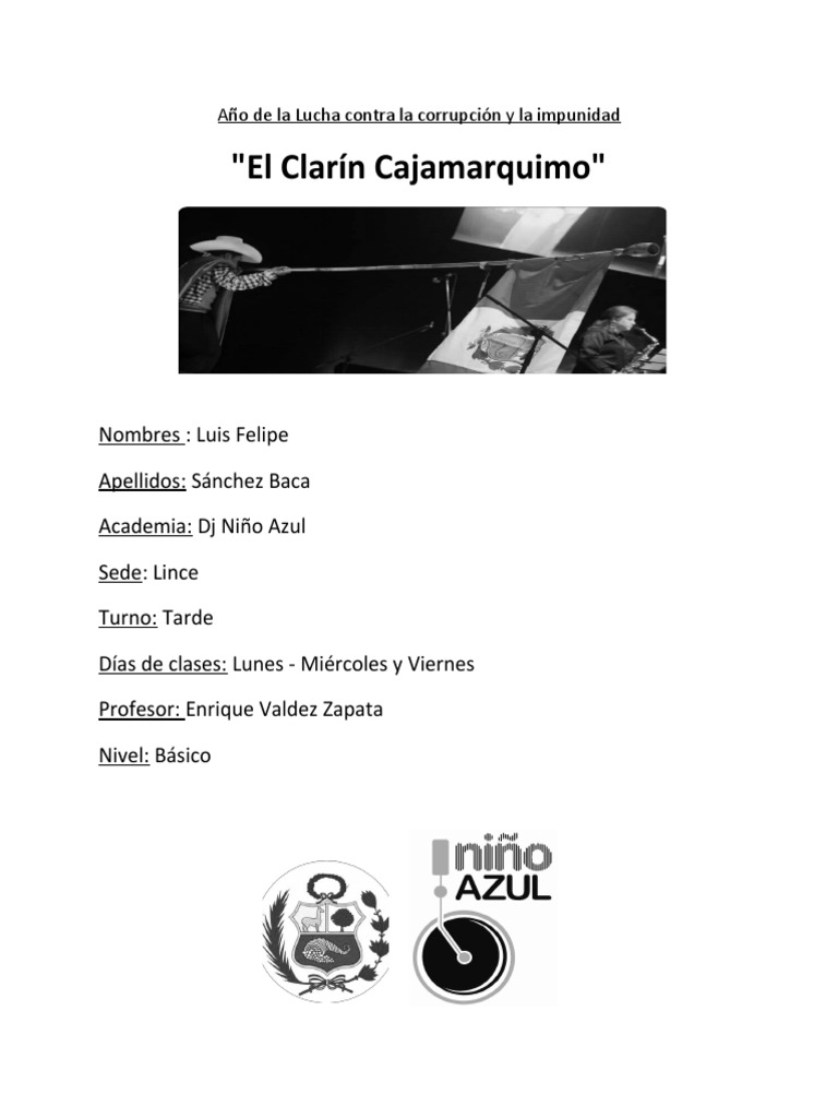 Clarín Cajamarquimo | PDF | Carnaval | Instrumentos musicales