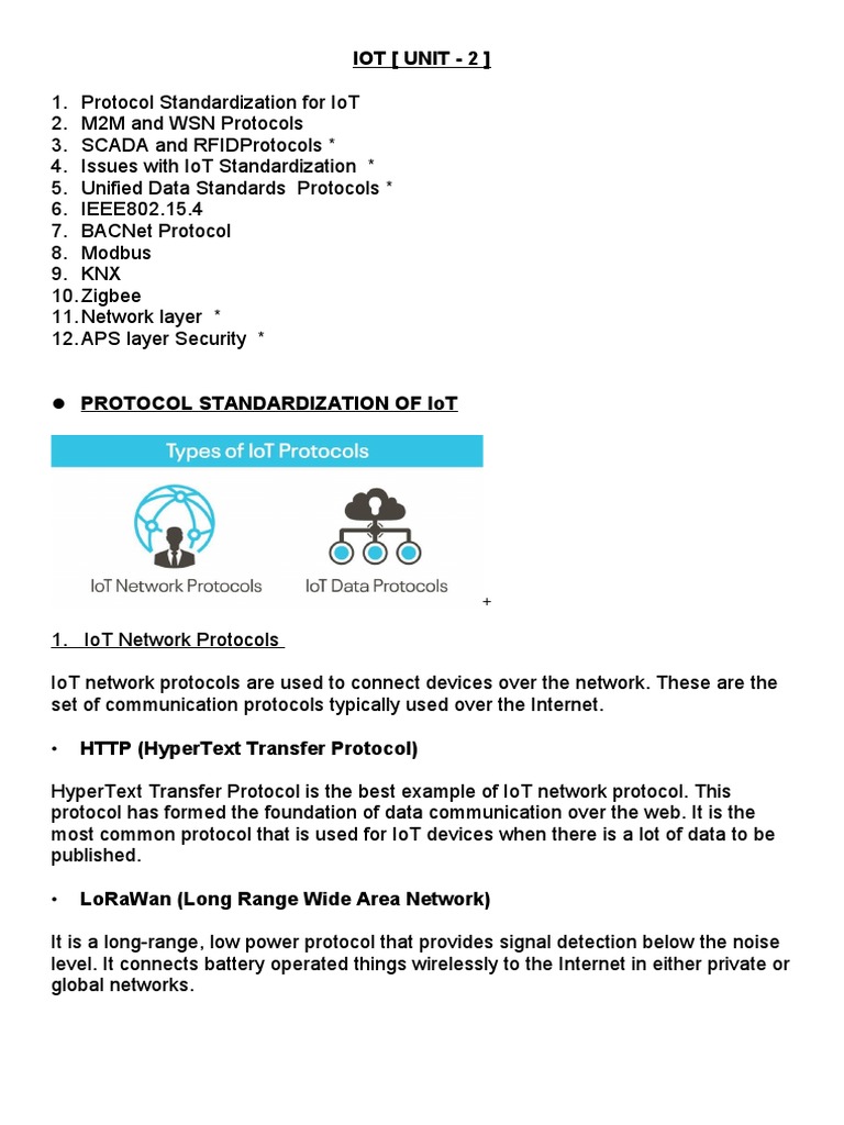 Iot (Unit - 2) | PDF | Computer Network | Internet Of Things