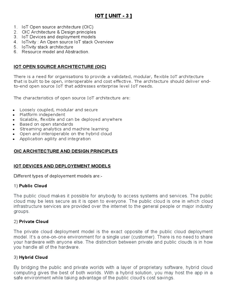 Iot (Unit - 3) | PDF | Computers