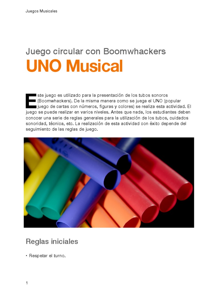 Uno Musical | Descargar gratis PDF | Juego de azar