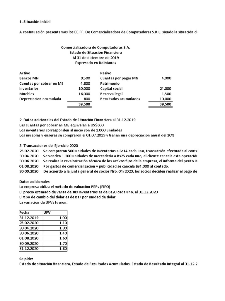 Caso Práctico Modelos Contables Resolucion Clase | PDF | Contabilidad financiera | Sector privado