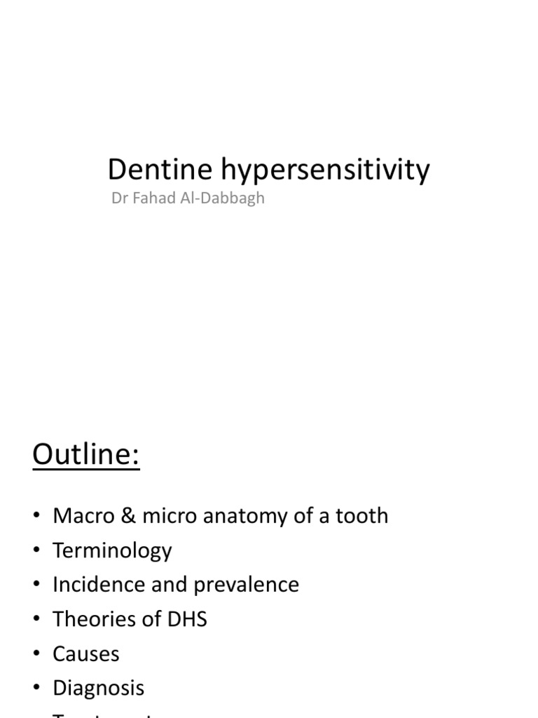 Dentine Hypersensitivity | PDF