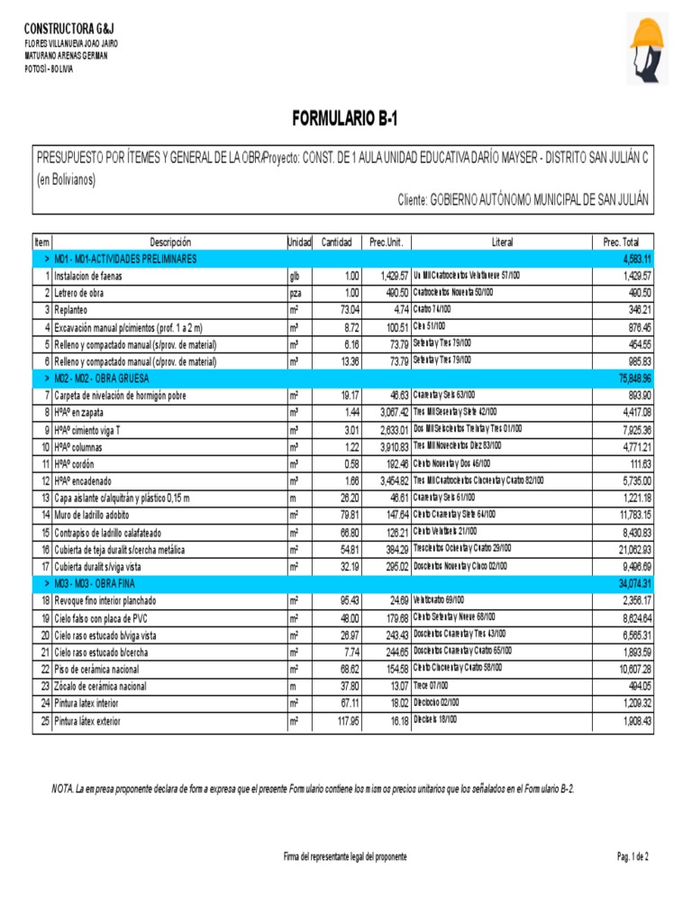 Formulario - B1 (Proyecto) 2 | PDF | Diseño arquitectonico | Arquitectura