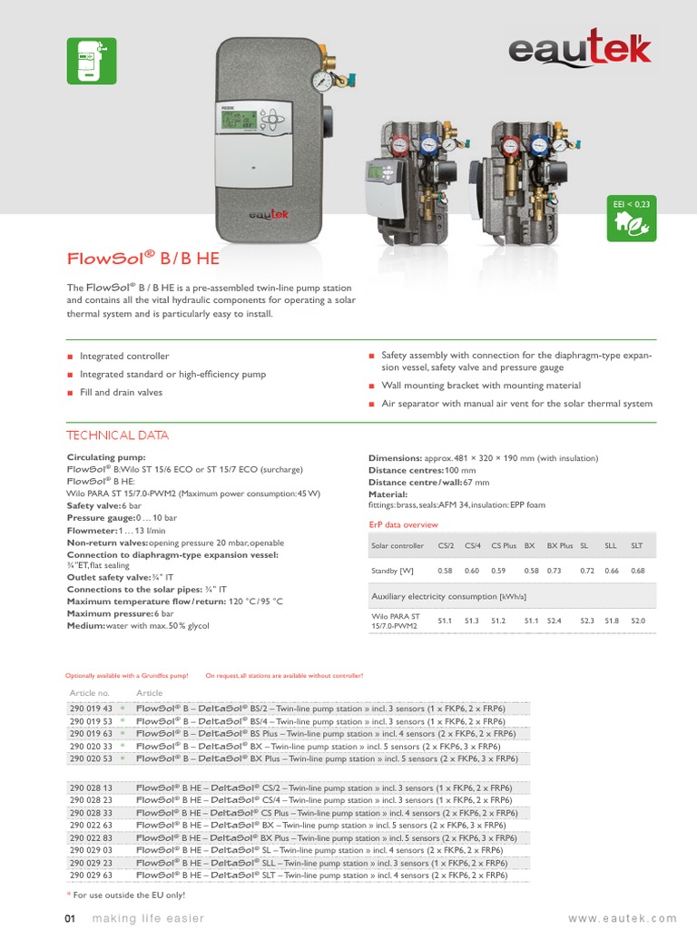 FlowSol B.daten | PDF | Valve | Mechanical Engineering