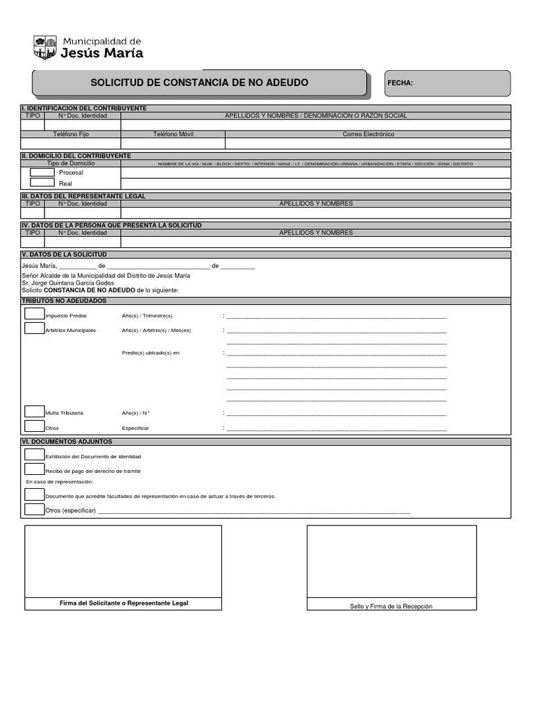 Formato Constancia No Adeudo PDF | PDF | Gobierno