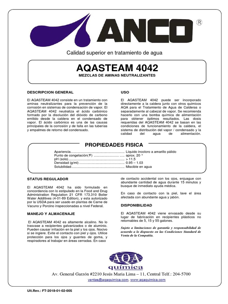 Ficha Tecnica Aqas 4042-V5 | PDF