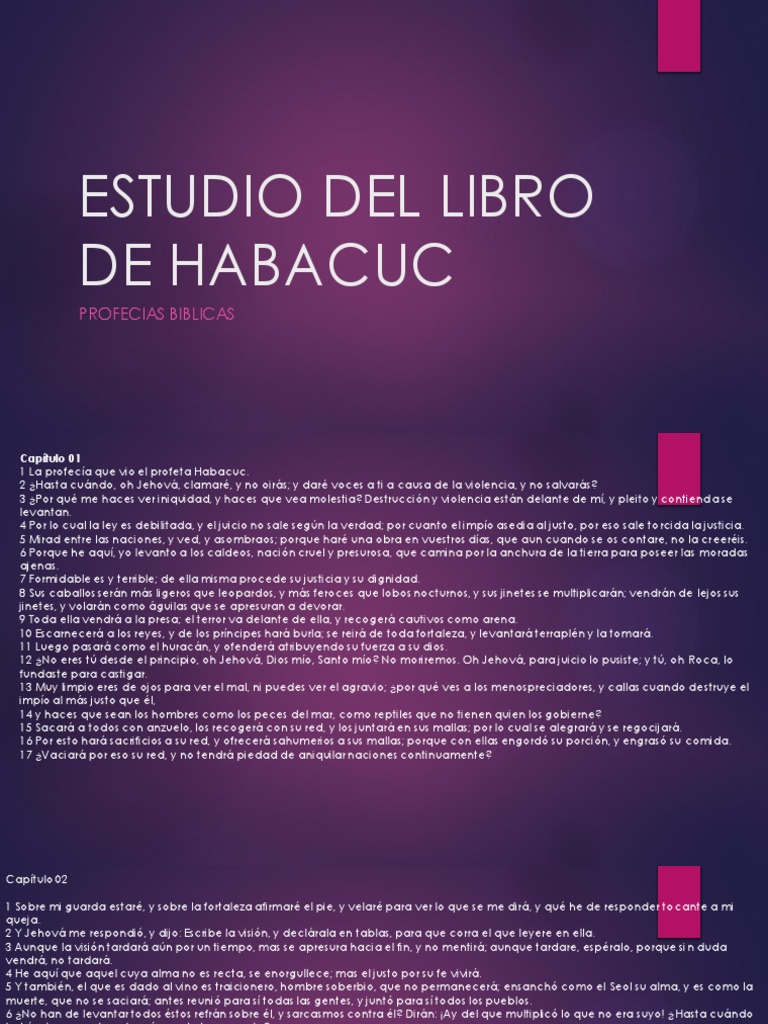 Estudio Del Libro de Habacuc | PDF