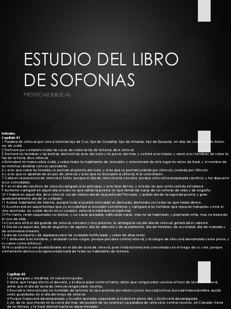 Estudio Del Libro de Sofonias | PDF | Contenido bíblico