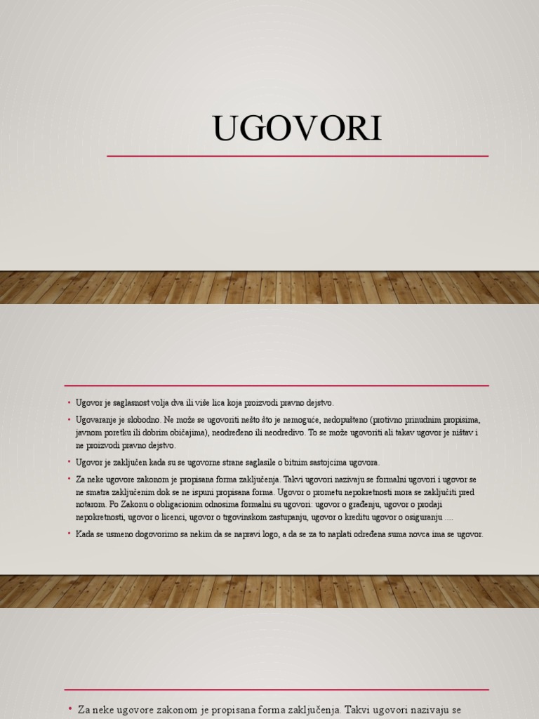 UGOVORI | PDF