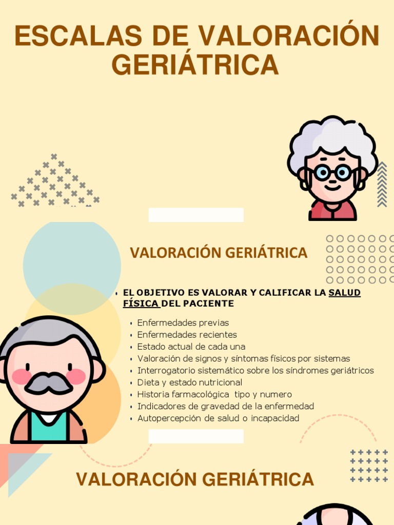 Escalas de Valoración Geriátrica | PDF | Depresión (estado de ánimo) | Trastorno mental