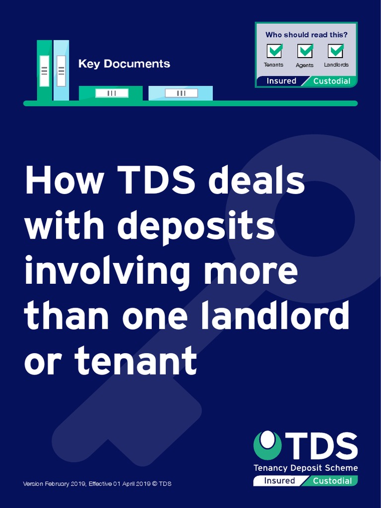 How TDS Deals With Deposits Involving More Than One Landlord or Tenant ...