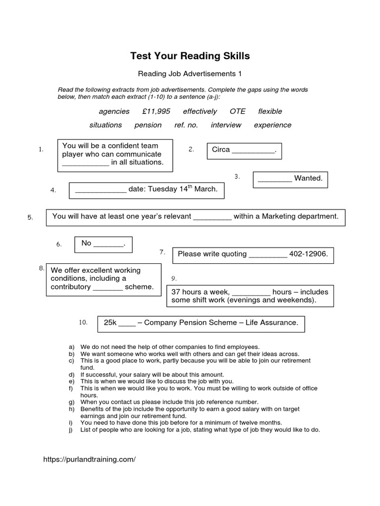 reading-job-advertisements-1 (1).pdf | PDF | Pension | Salary