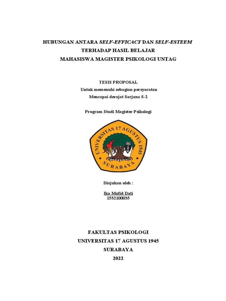 Hubungan Self-Efficacy dan Self-Esteem pada Mahasiswa | PDF ...