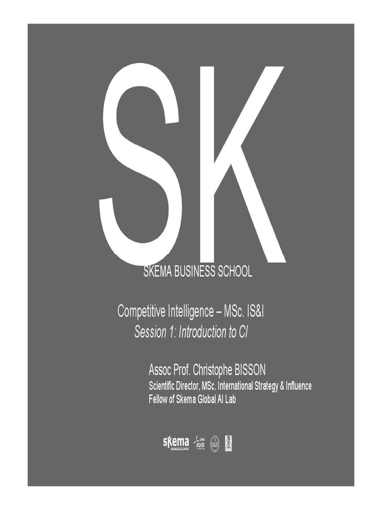 Introduction to Competitive Intelligence | PDF | Military Intelligence | Information