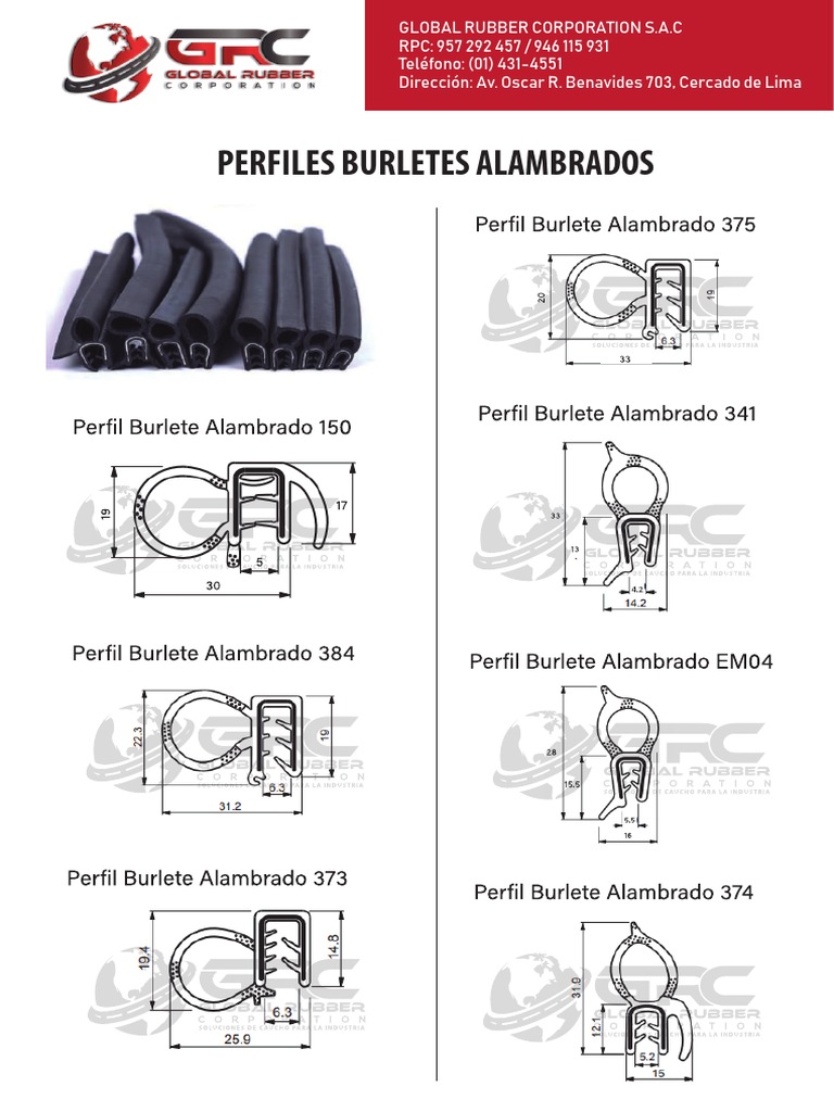 Perfiles Burletes | PDF