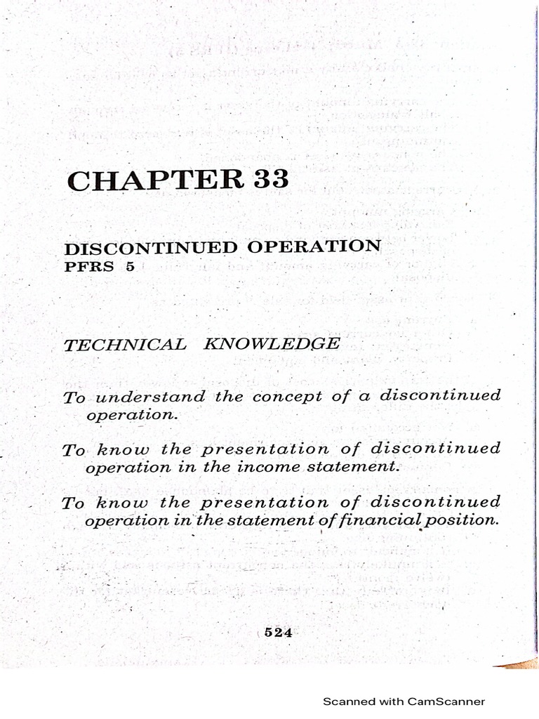 PFRS 5 Discontinued Operations | PDF