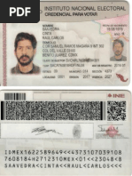 Credencial INE: Datos de Votante México | PDF