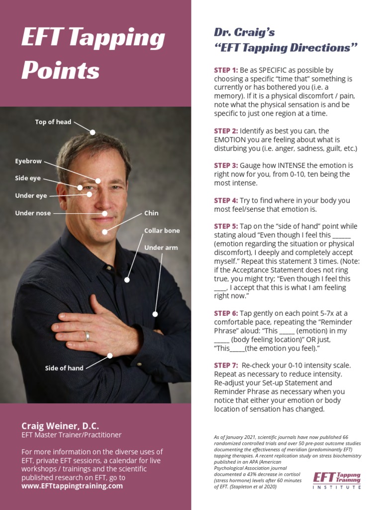 Craig EFT Tapping Chart PDF | PDF | Emotions | Feeling