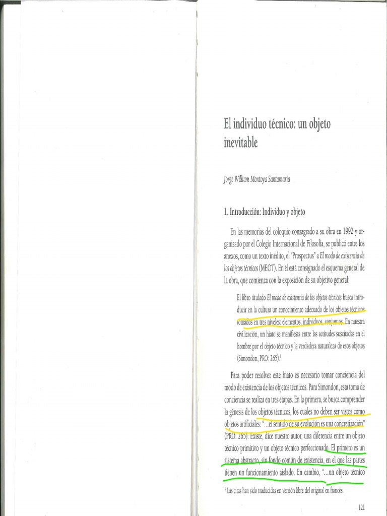 El Individuo Tecnico | PDF