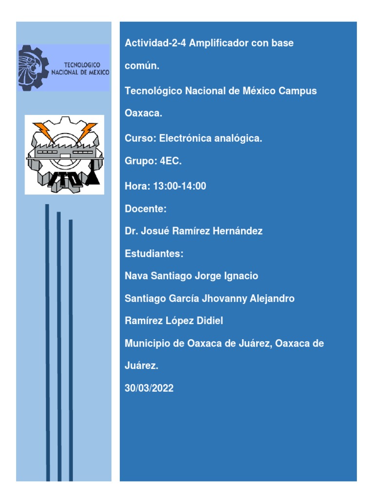 Act 2 4 Electrones PDF | PDF | Transistor | Transistor de unión bipolar