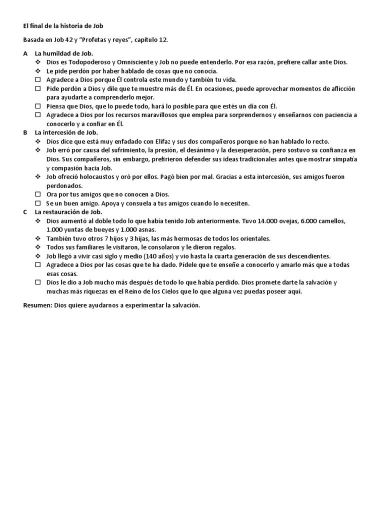 El Final de La Historia de Job | PDF