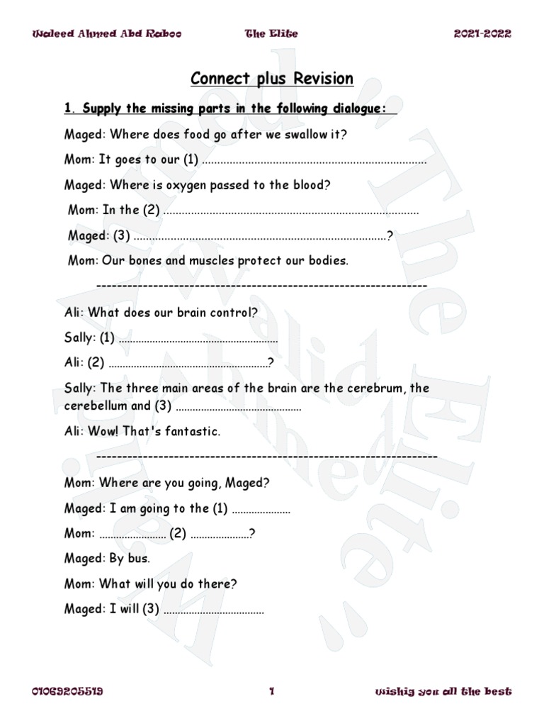 Connect Plus Revision | PDF