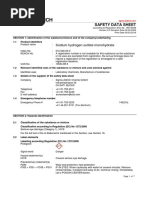 Caustic Soda Safety Data Sheet | PDF | Sodium Hydroxide | Dangerous Goods