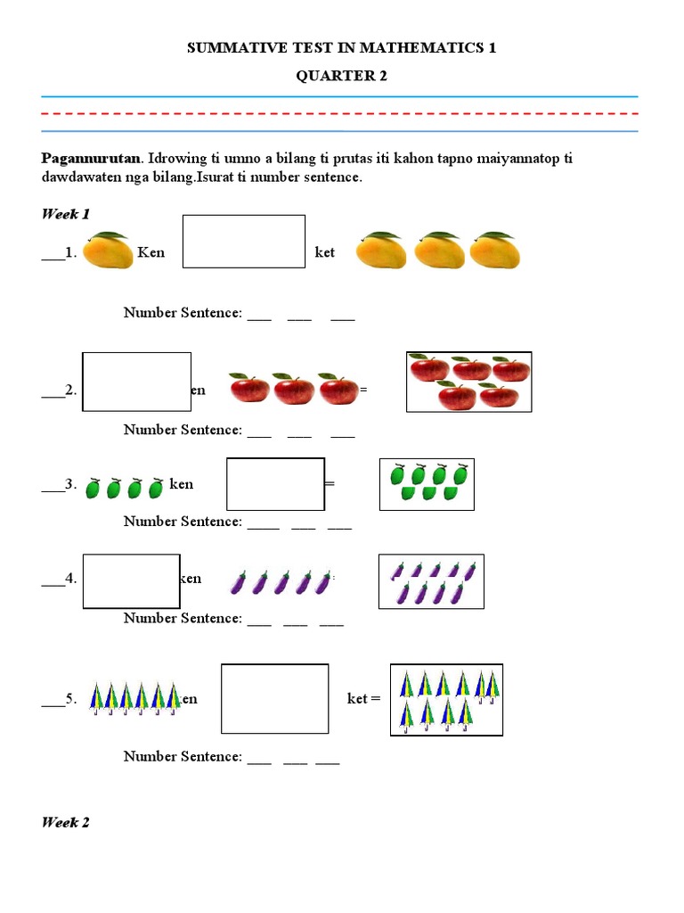 Summative Math Week 1 To 4 | PDF