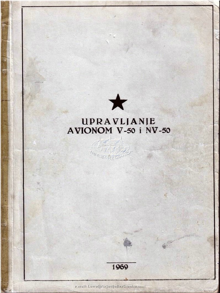 VTUP Upravljanje avionom V-50 i NV-50 (Utva-60) | PDF