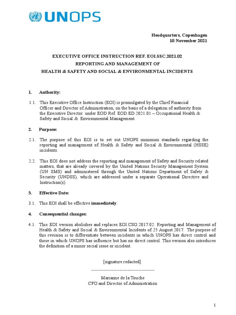 EOI HSSE Incident Reporting | PDF | Emergency | Firefighter