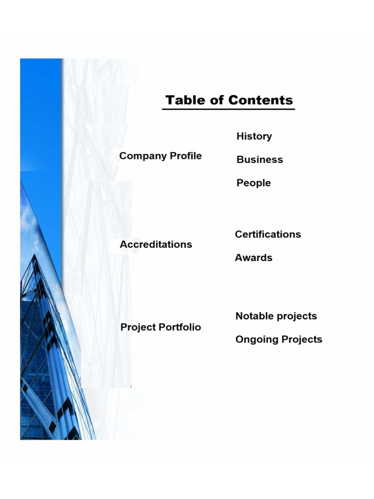 Table Content PDF