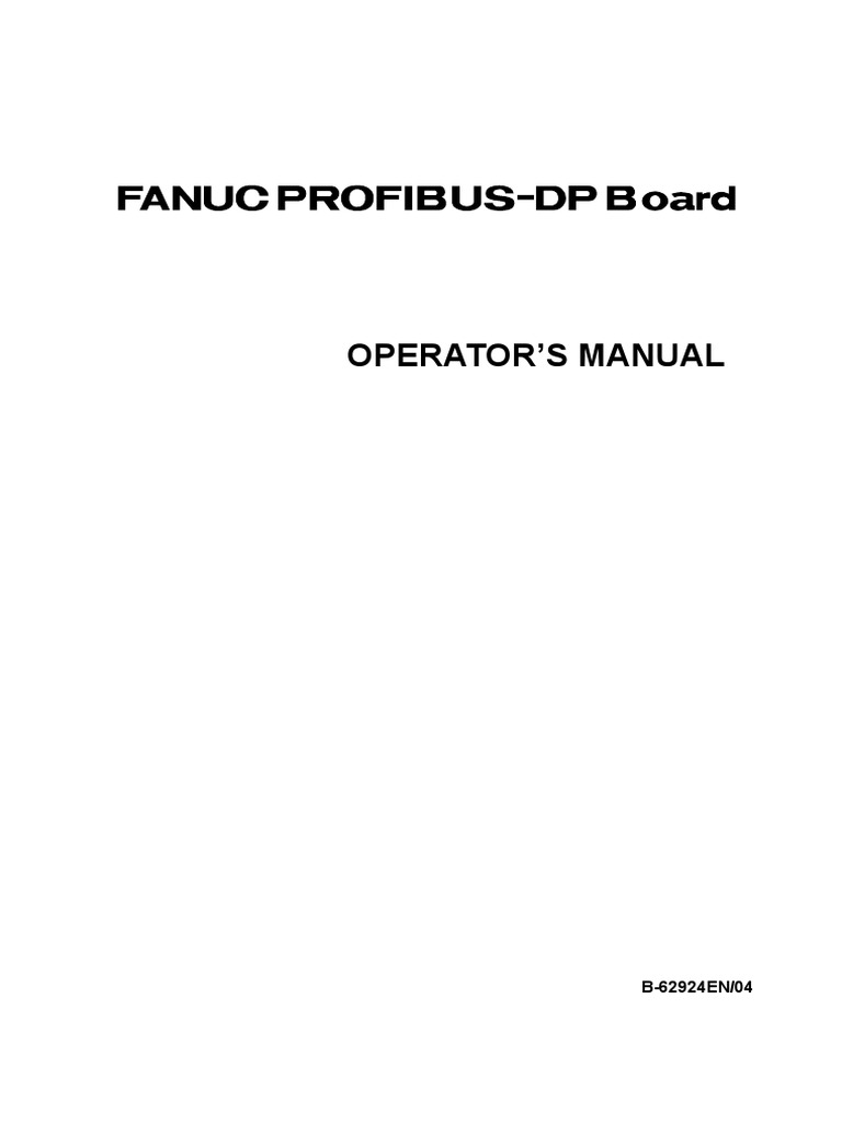 Profibus DP Board B-62924EN - 04 | PDF | Electrical Connector | Parameter (Computer Programming)