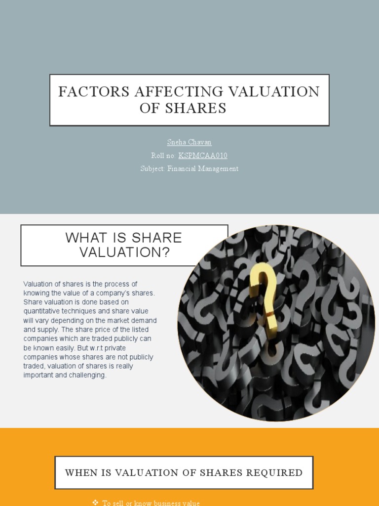 Factors Affecting Valuation of Shares | PDF Factors Affecting Valuation of Shares | PDF