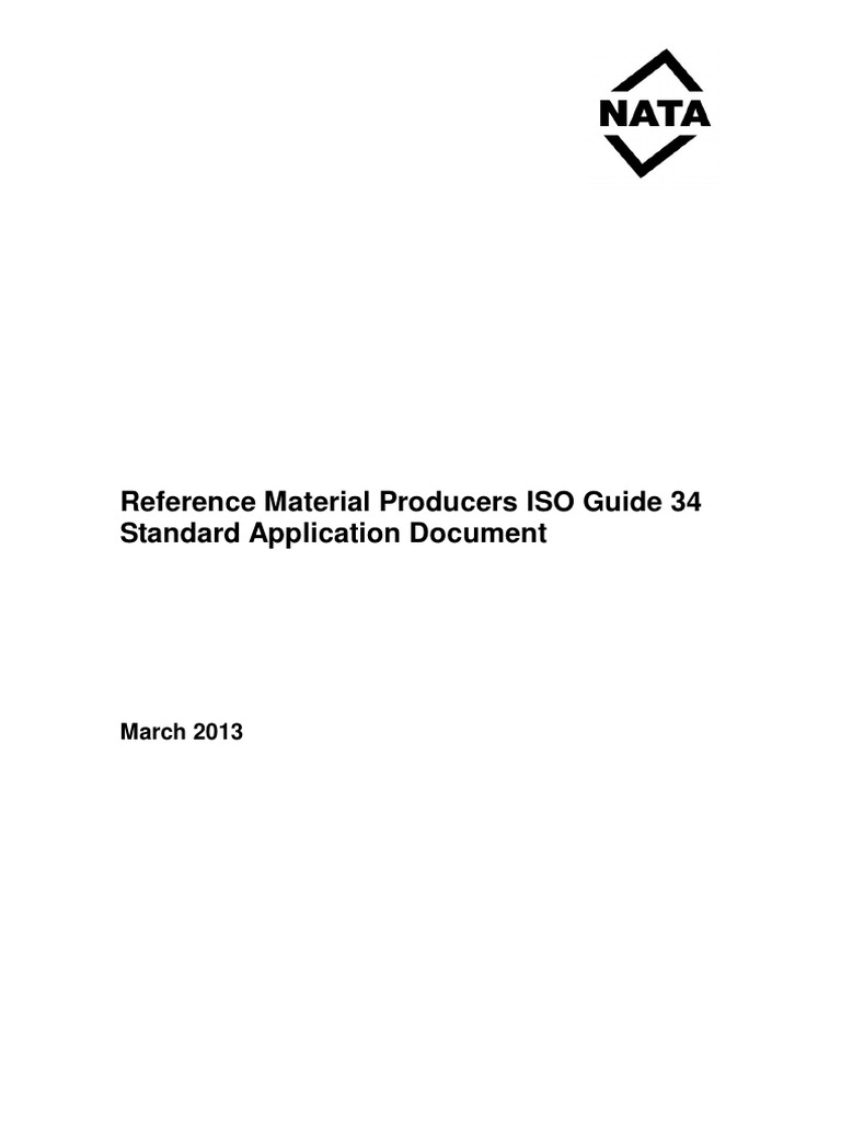 RMP ISO Guide 34 Standard Application Document | PDF | Calibration ...