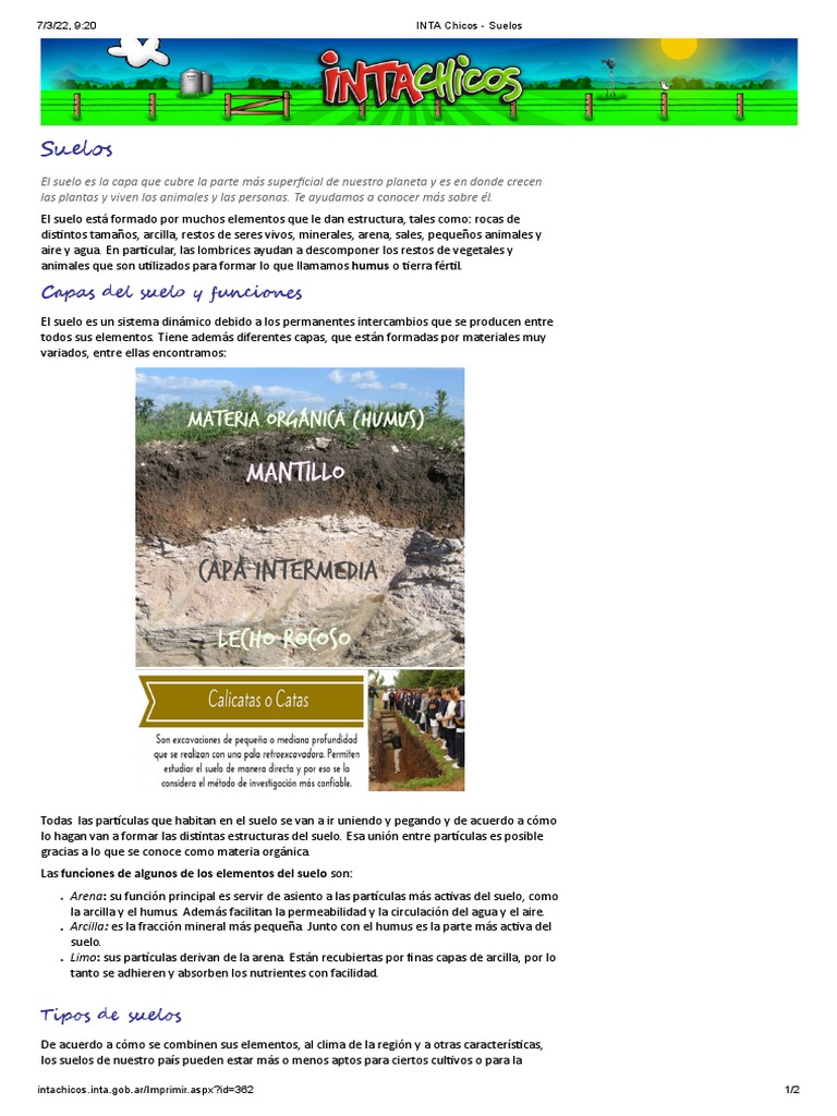 INTA Chicos - Suelos | PDF | Suelo | Geografía Física